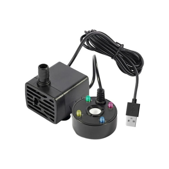 Usb 5V Water Pump Mist Maker Led Lights Mini Mister Fog Machine, Indoor ...