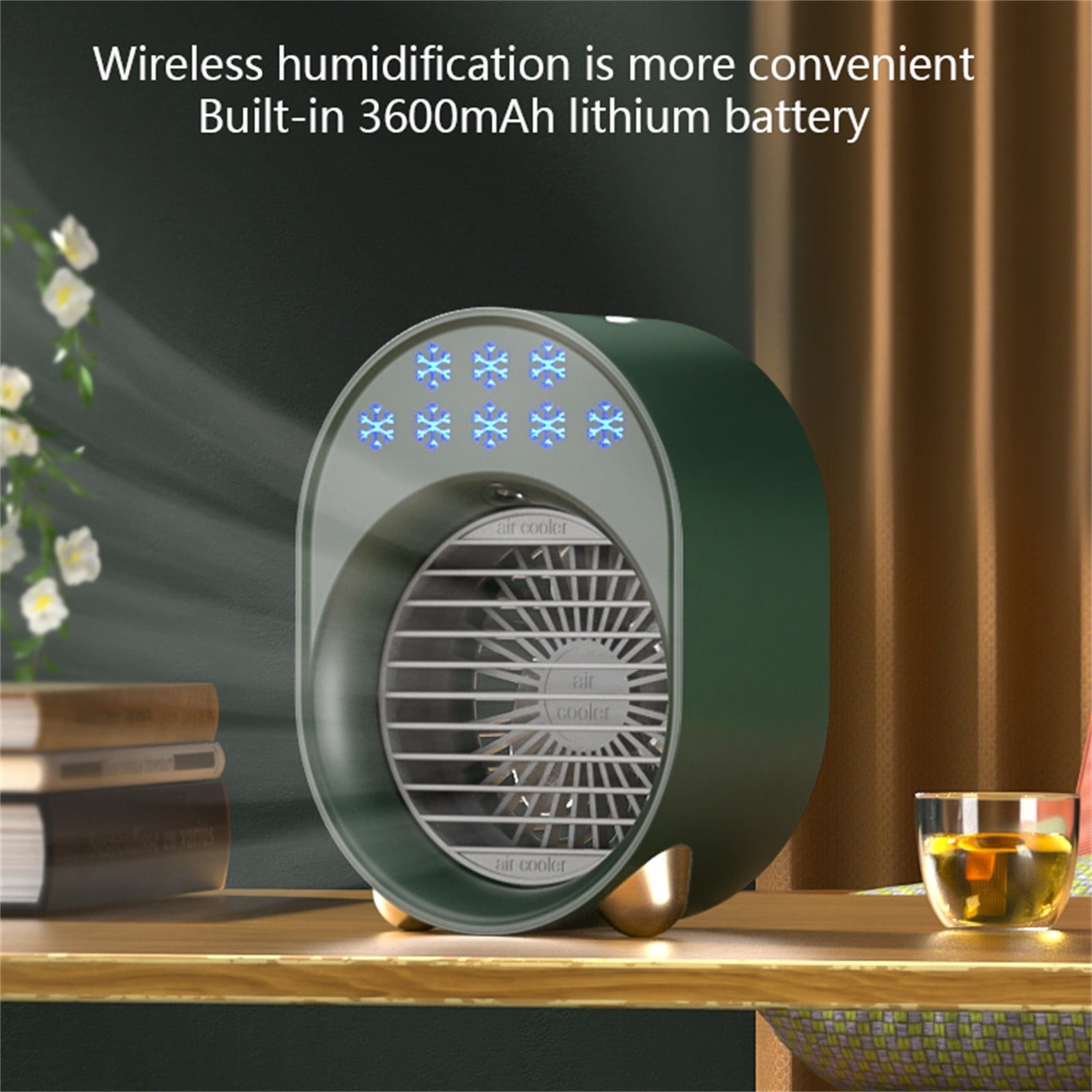 Usb Air Cooler Humidifying Spray Cooling Desktop Refrigeration with 6 ...
