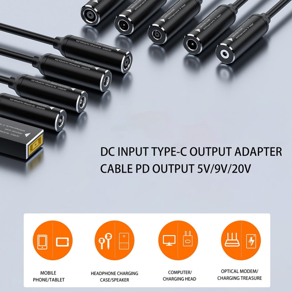 Usb C Adapter Pd Transfer Cable Dc Input To Type-c Pd Output 65w ...
