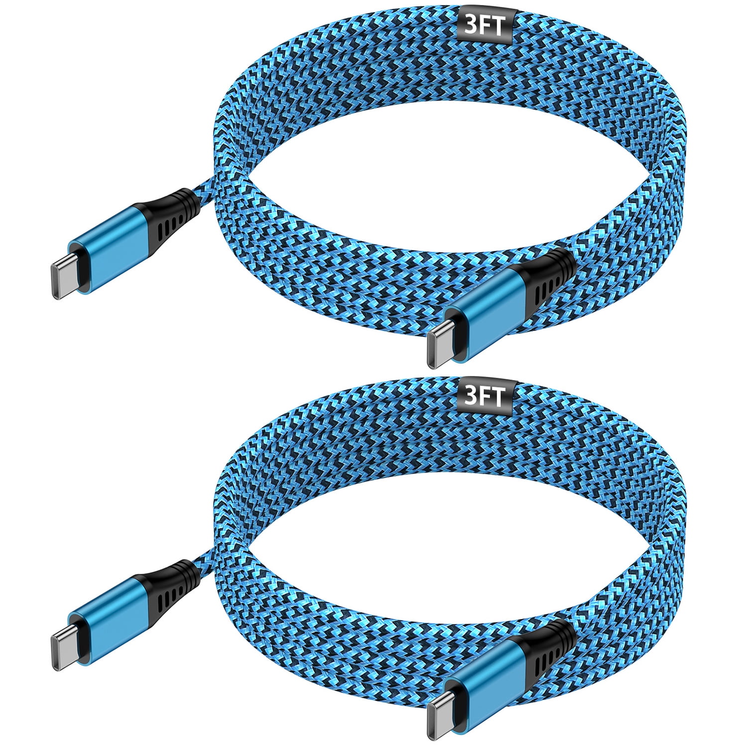 Usb C Cable,HopePow 2pack 3ft Usb C to Usb C Cable 3A Super Fast ...