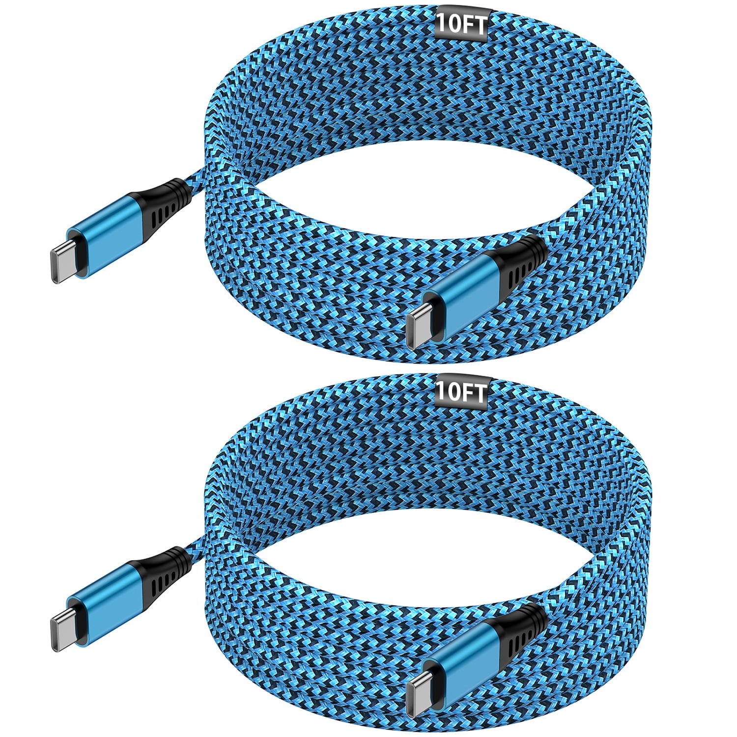 Usb C Cable,HopePow 2pcs 10ft Usb C to Usb C Cable 3A Nylon Braided ...