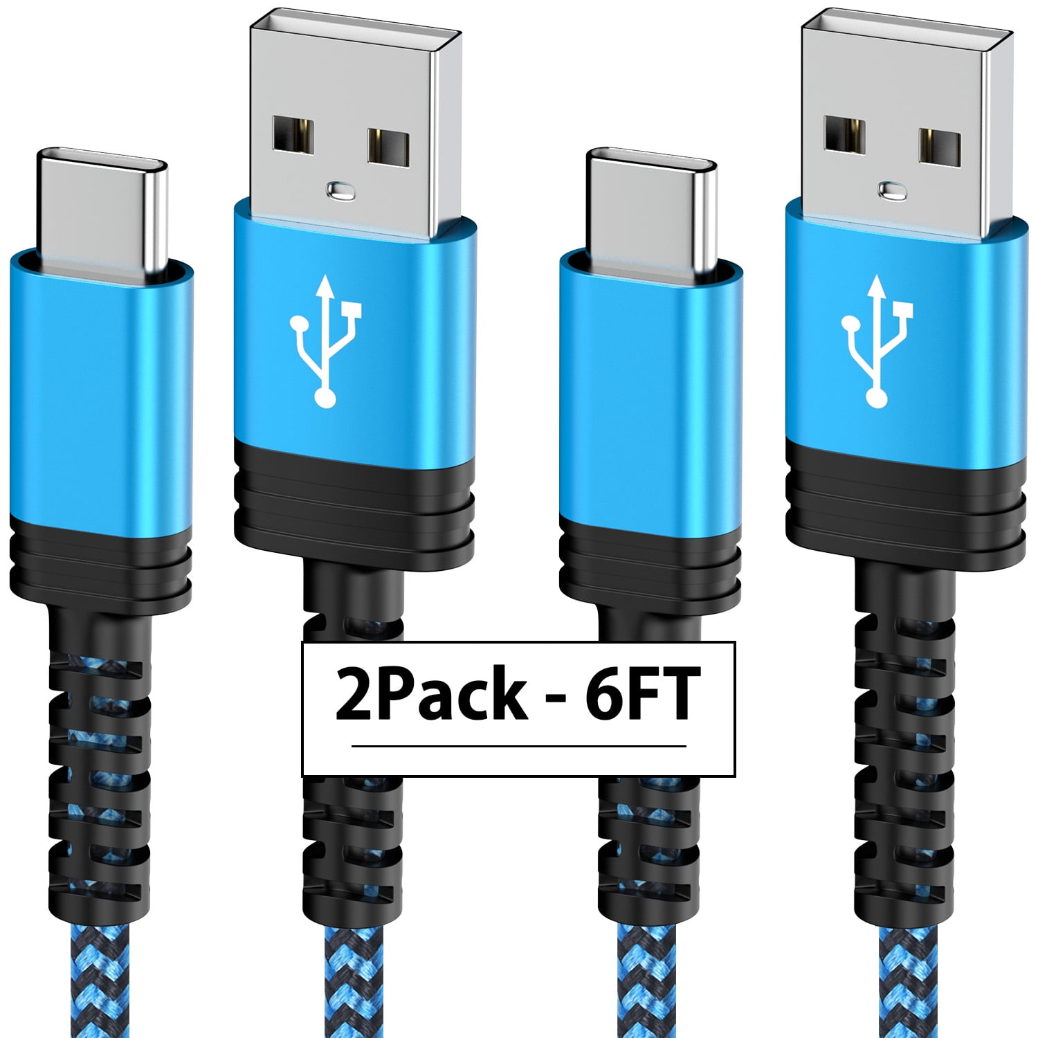Usb C Cable,HopePow 2pcs 6ft Usb A to Usb C Cable 3A Super Fast Charger ...