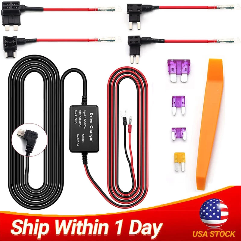 Usb C Dash Cam Hardwire Kit For Fuse 12-24V To 5V/2A Type C Port Hard ...