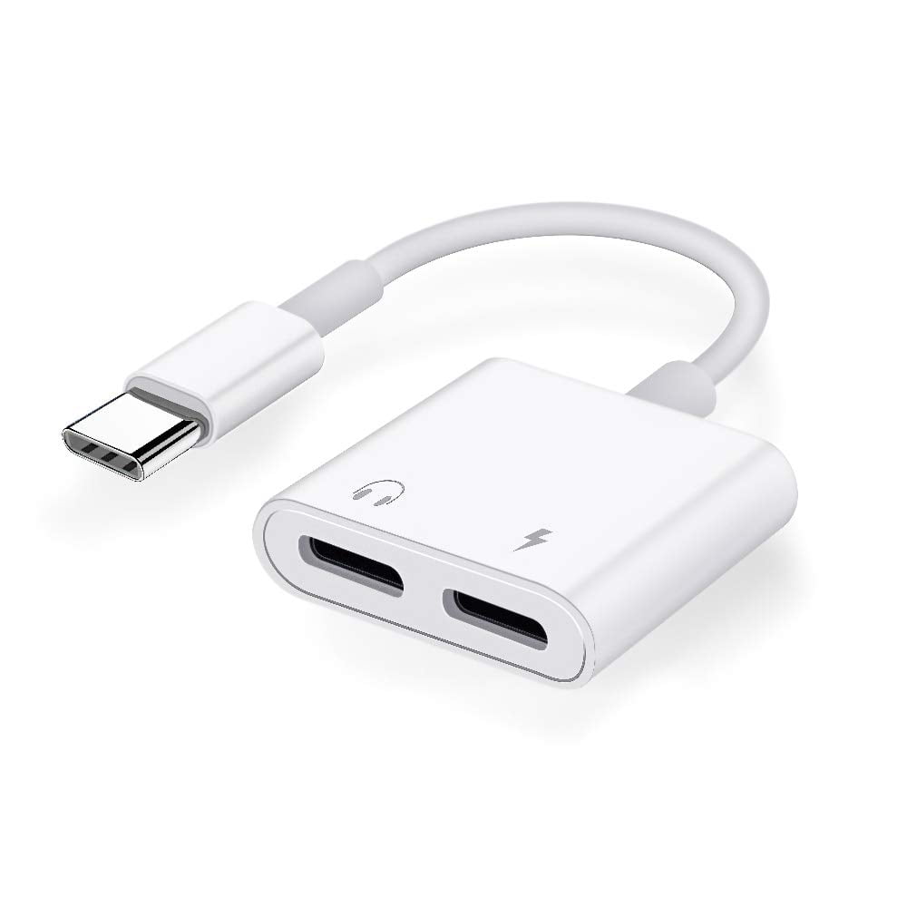 Usb C Splitter, Iphone 15 Aux Adapter, 1-in-2 Out with USB C Aux Jack ...