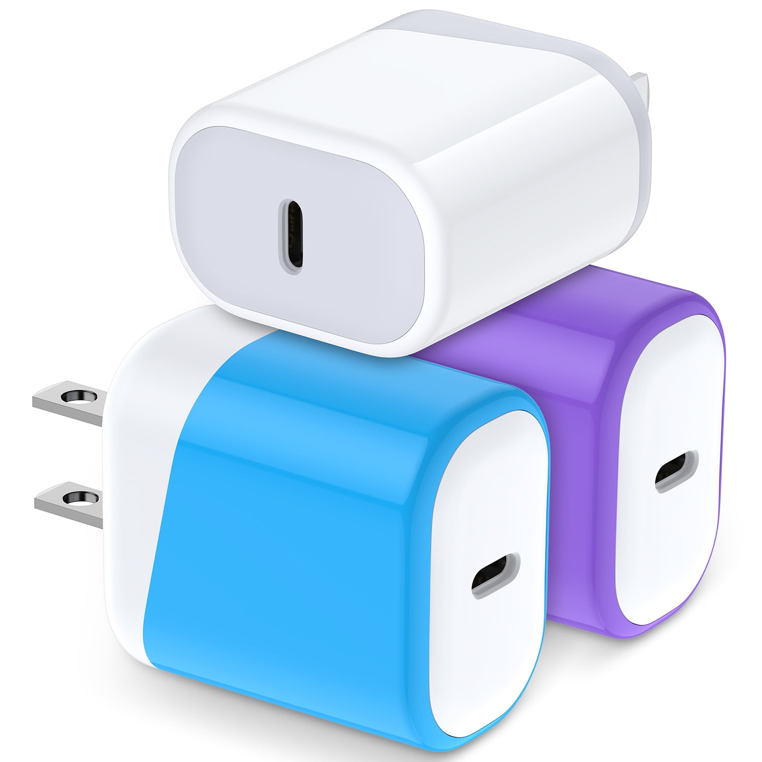 Usb C Super Fast Charger Block,HopePow 3Pack PD 20W Type C Charger ...