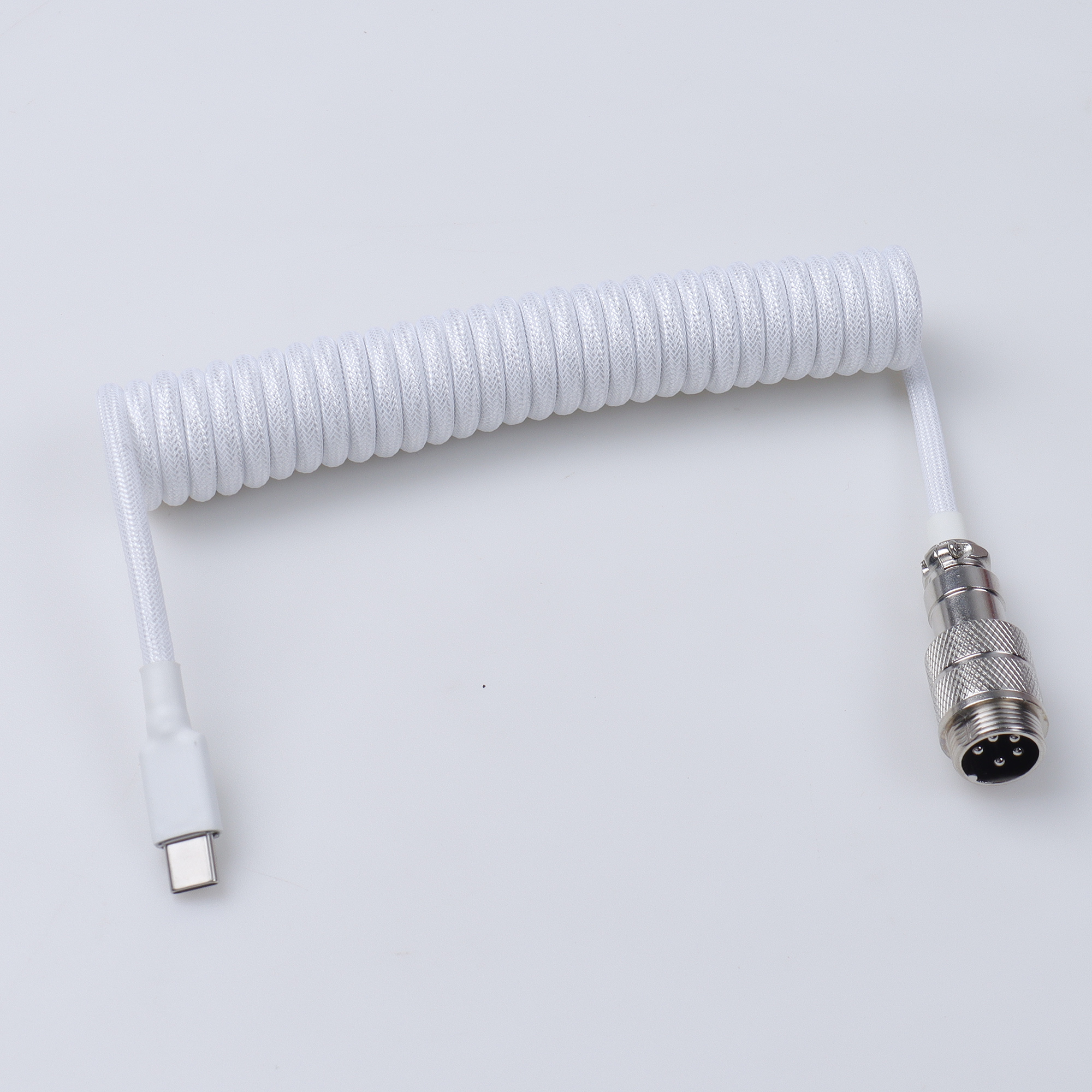 Usb Cable c Aviation to Usb GX16 Nickel Keyboard Coiled Cable Black ...