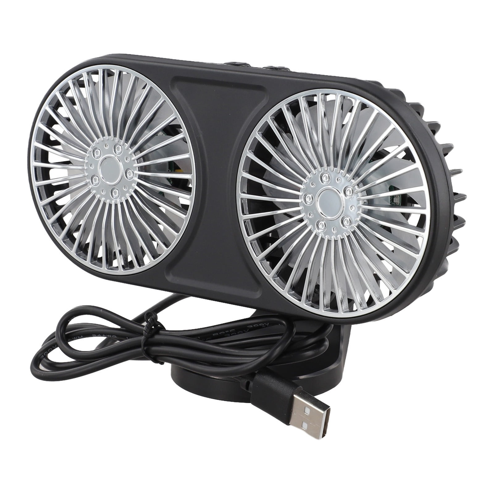 Usb Dual-Head Car Fan 360° Rotatable Atmosphere Suitable For Cars ...