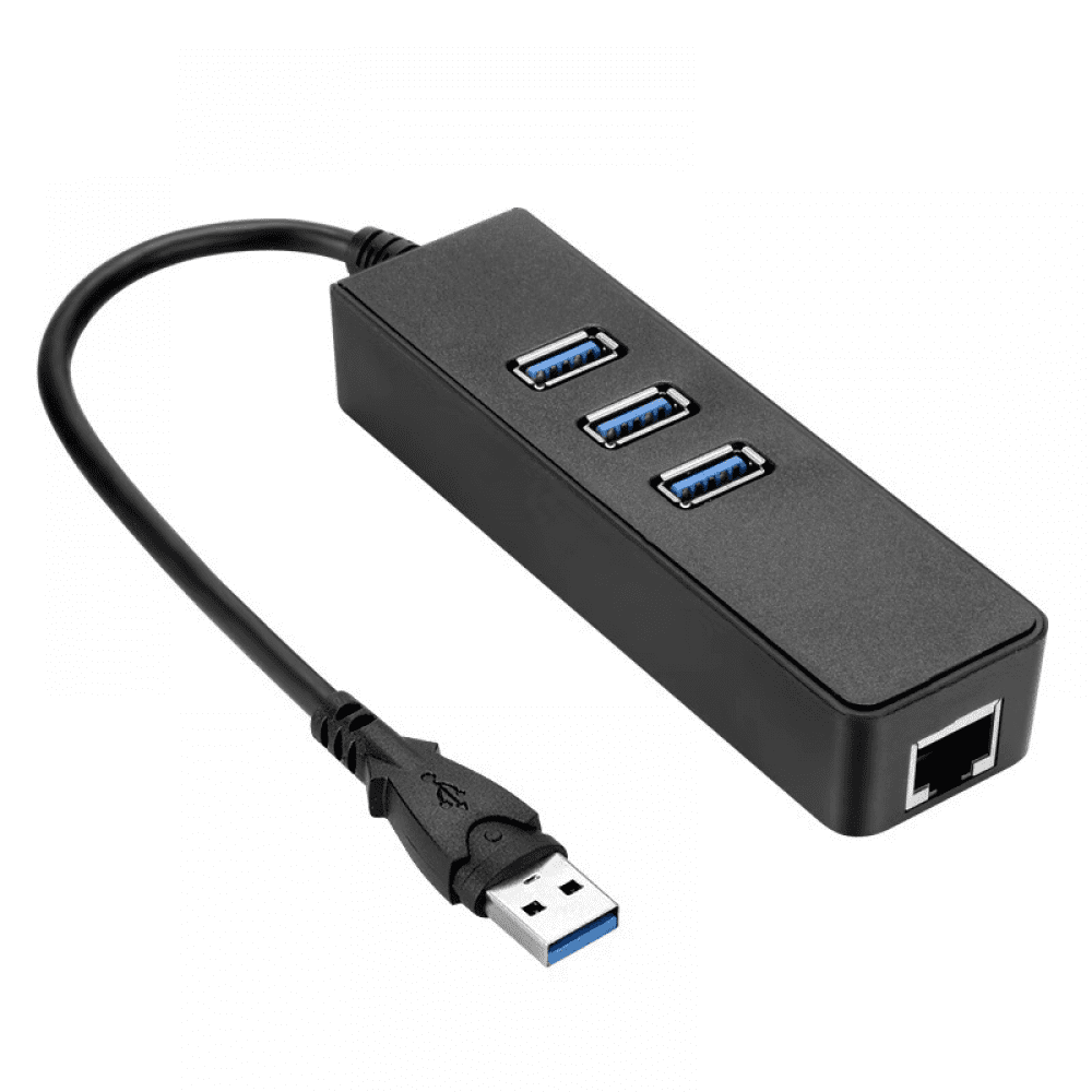 Usb Ethernet With 3 Port Usb Hub 3.0 Rj45 Lan Network Card Usb To ...