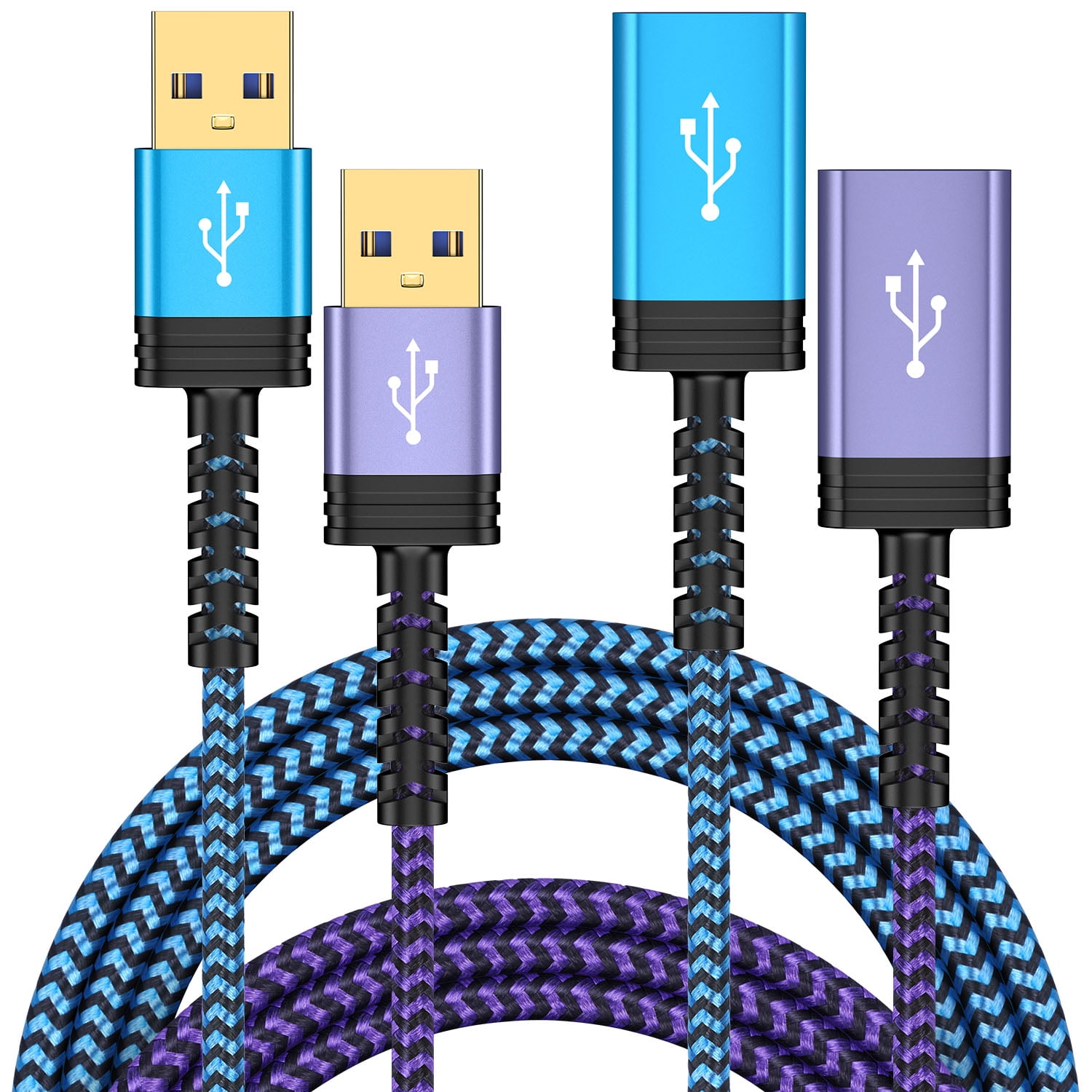 Usb Extension Cable 6ft Feet,HopePow 2Pack Type A Male to Female ...