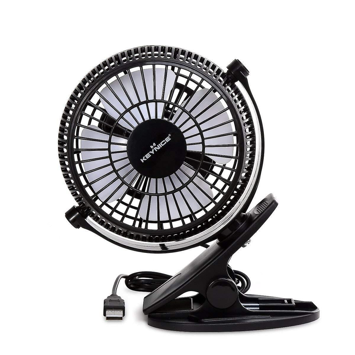 Usb Fan Clip Desk Personal Fan Black - Walmart.com