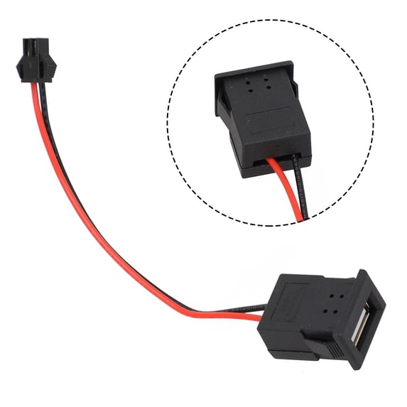 USB Female Power USB Charging Port Connector with Cable Terminals ...