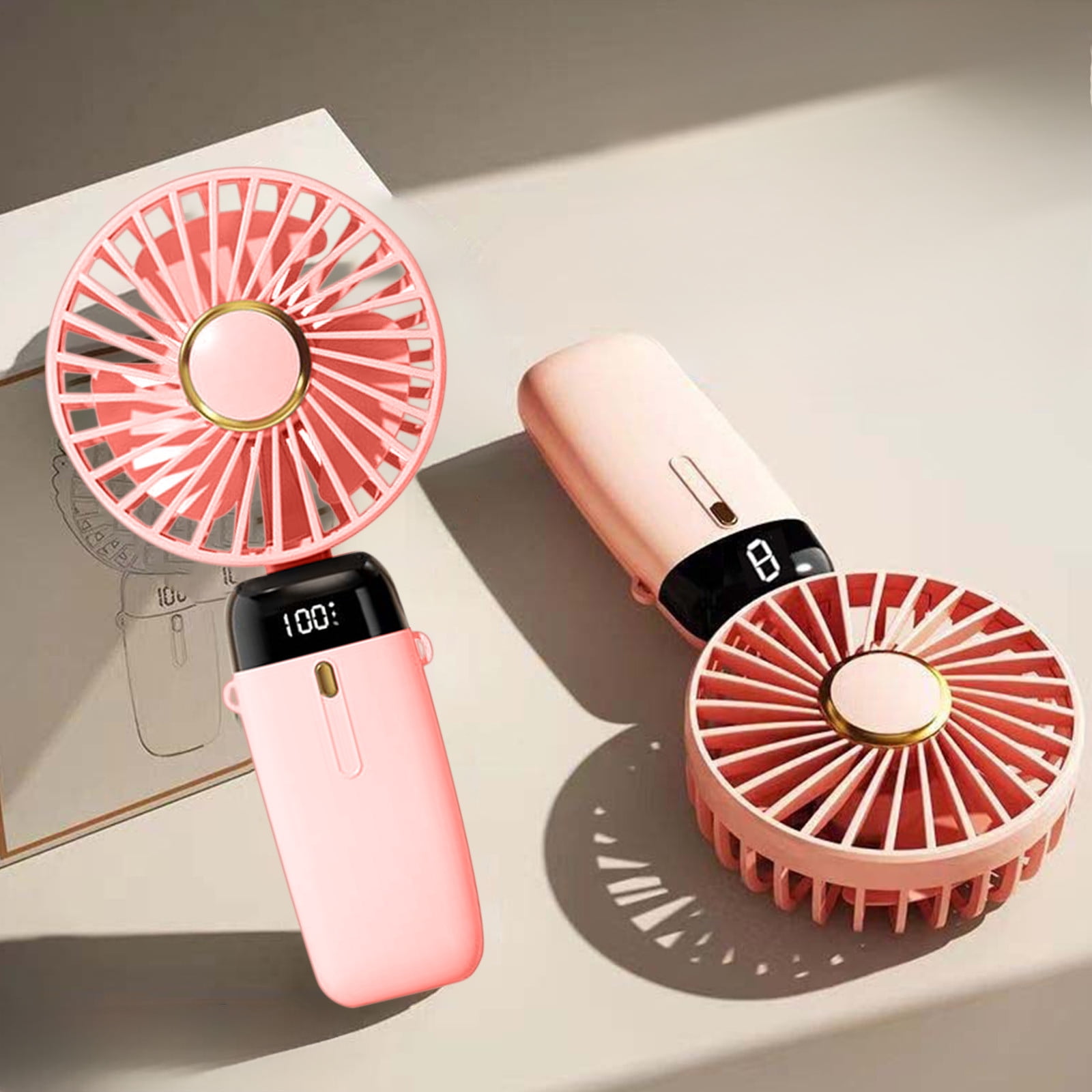 Usb Handheld Fan Mini Folding Portable Fan Digital Office Students ...