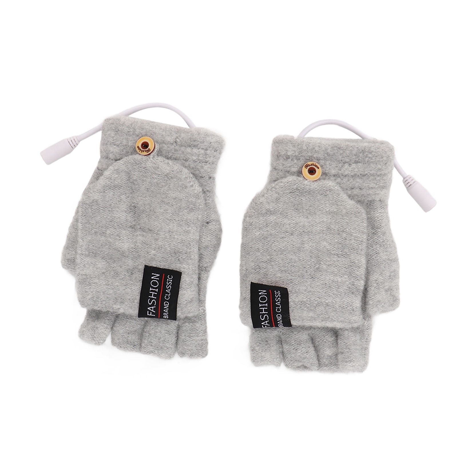 Usb Heated Gloves Electric Half Hands Double Sided Heating Warm Laptop ...