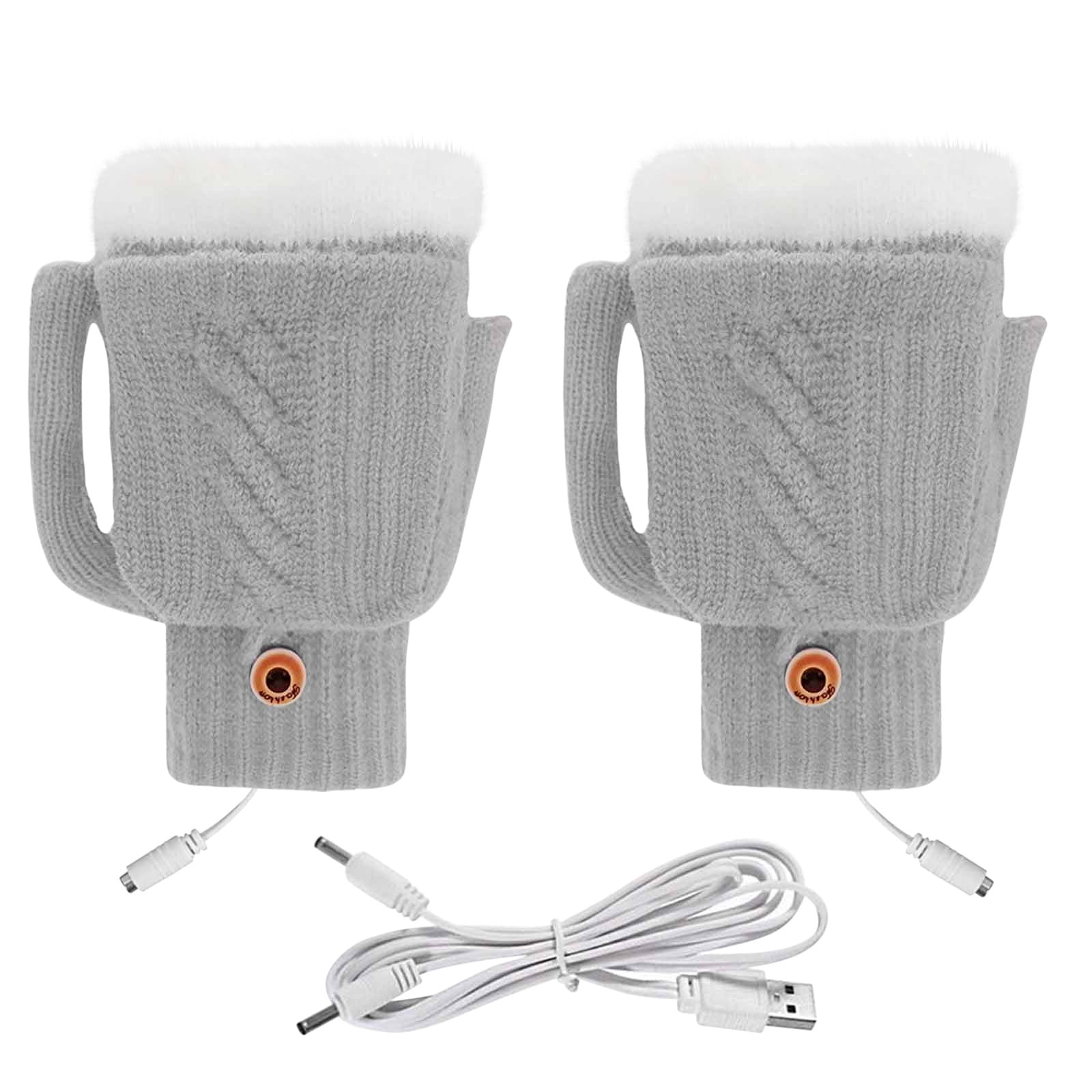 Usb Heated Gloves for Men and Women Mitten Winter Hands Warm Laptop ...