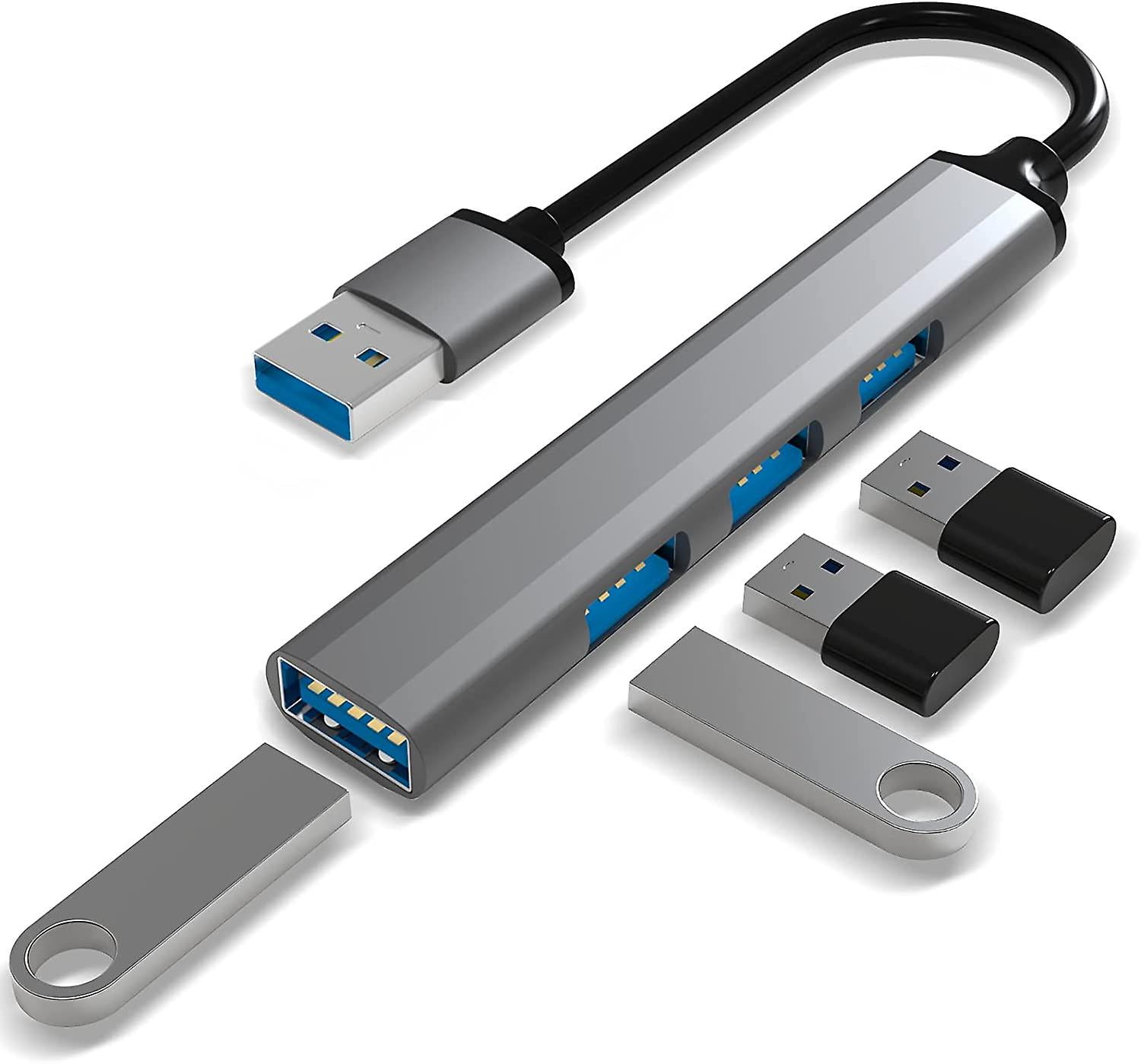 Usb Hub,4-port Usb 3.0 Hub Ultra-slim Data Usb Splitter Charging ...