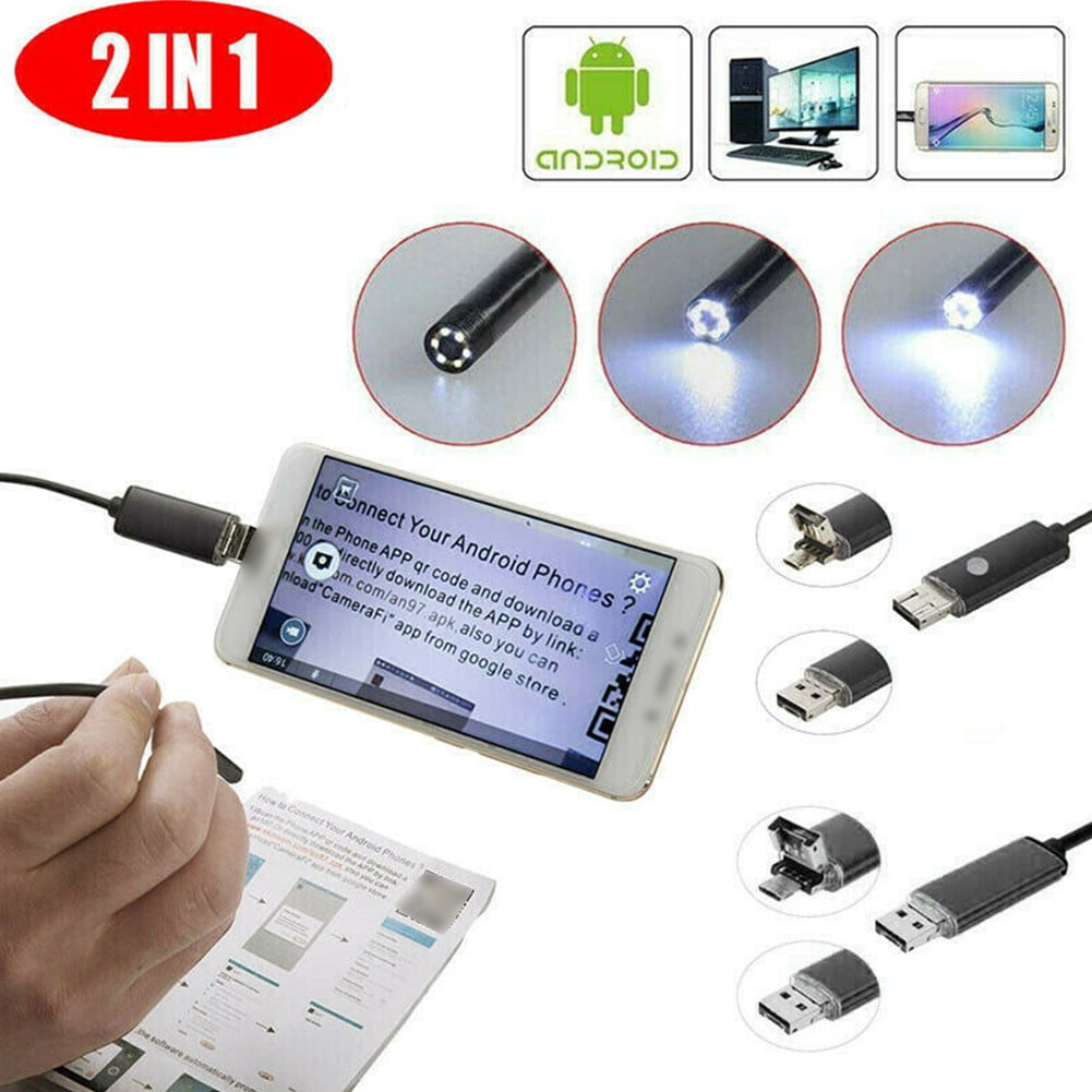 USB Industrial Inspection Camera LED Mobile Phone Waterproof - Walmart.com