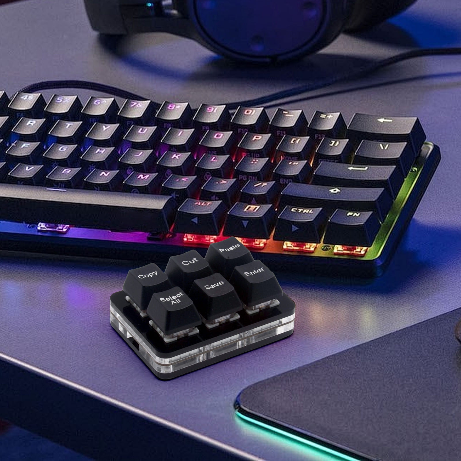 Usb Keyboard Ergonomic Layout, Double 6-keys Design, Compact Office ...