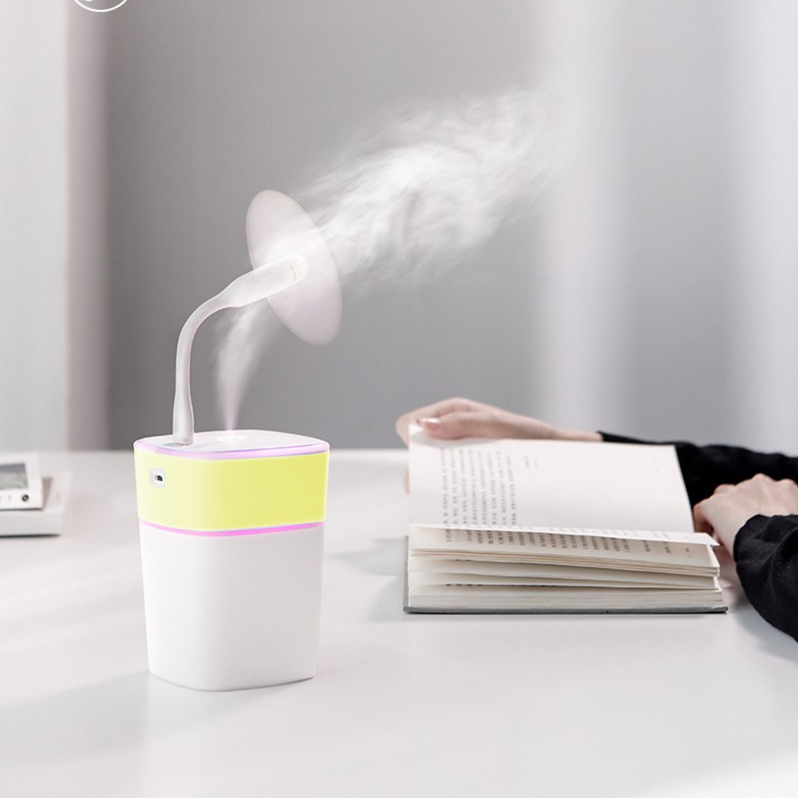 Usb Mini Humidifier,4-In-1 Home Office Desk,Evaporative Cool Mist ...