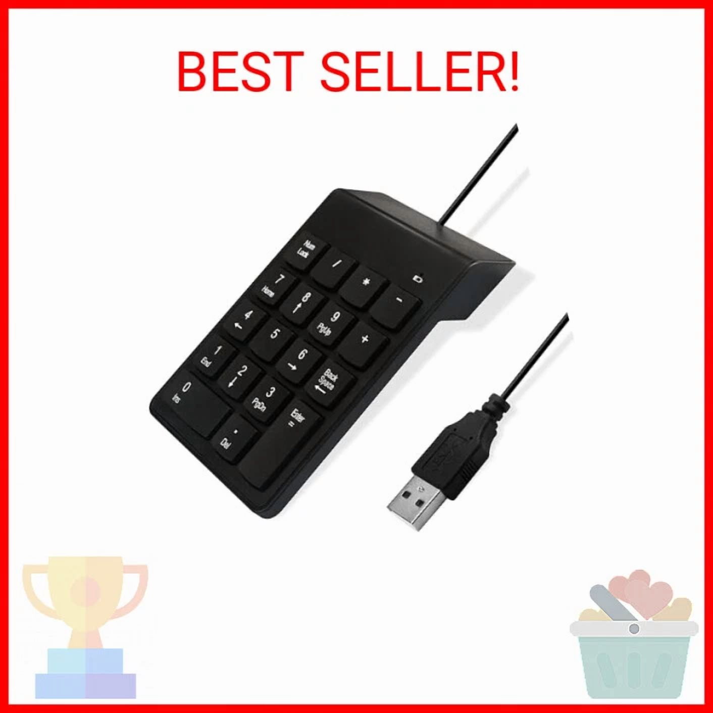 Usb Numeric Keypad, Slim Portable Numpad For Laptop Desktop Pc ...