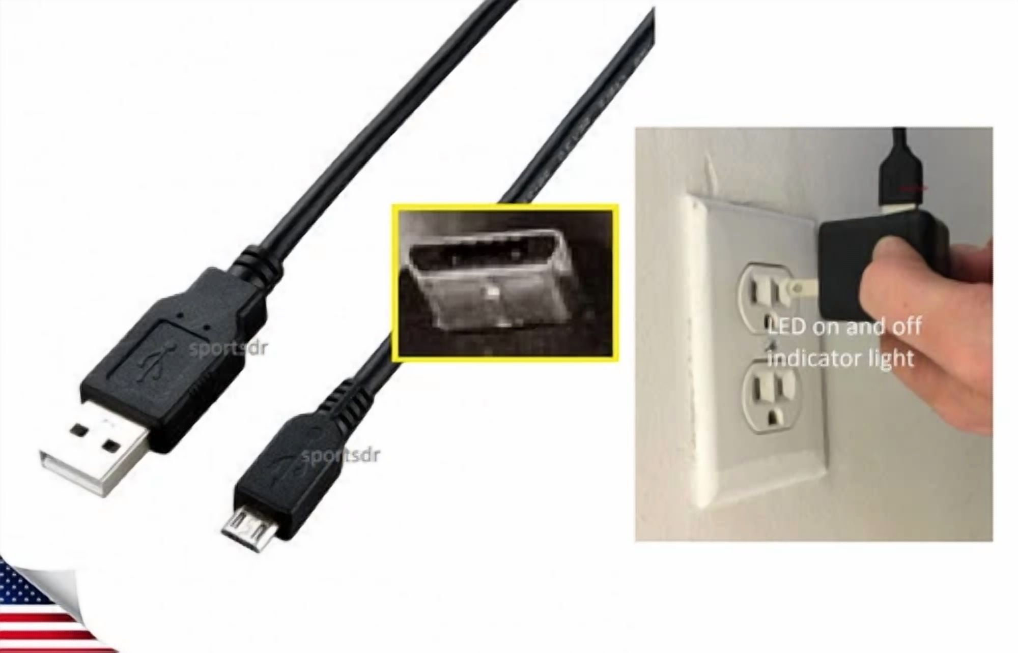 Usb Power Cable Charger Cord Plug To Sony Wh-Ch510 Headphones Wireless ...