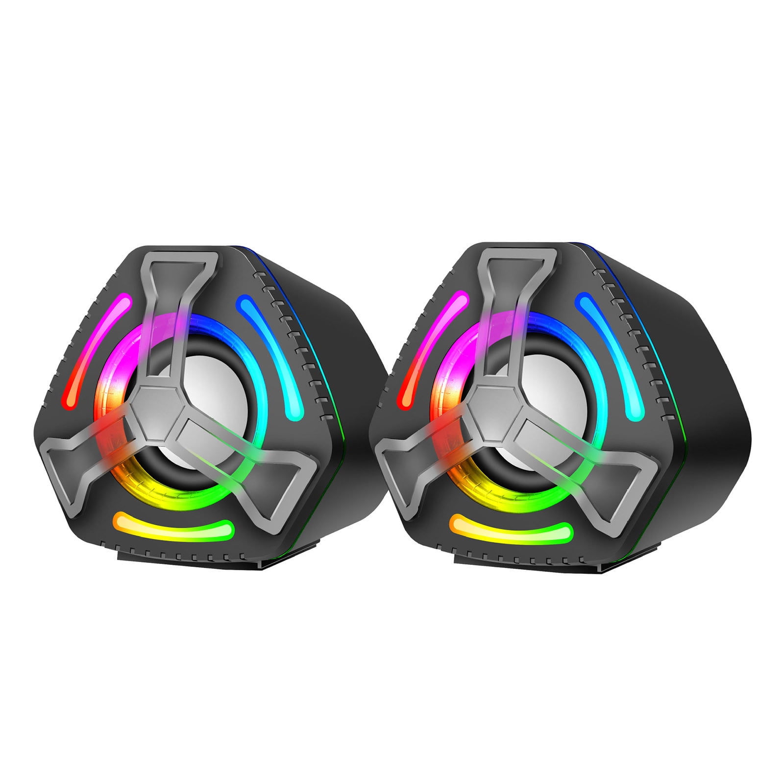 Usb Powered Rgb Light Computer Speakers Pair Desktop Mini Speaker With ...