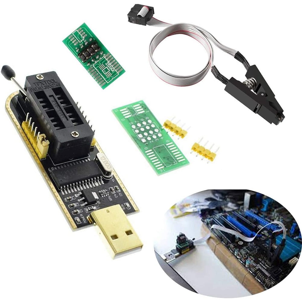 Usb Programmer Ch341A Series Burner Chip 24 for Eeprom Bios Writer 25 Spi Flash - Walmart.com