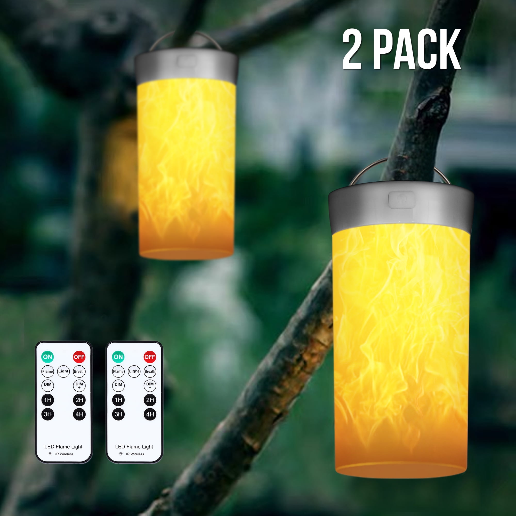 Usb Rechargeable Mantel Light Flickering Flame Light Battery Operated ...