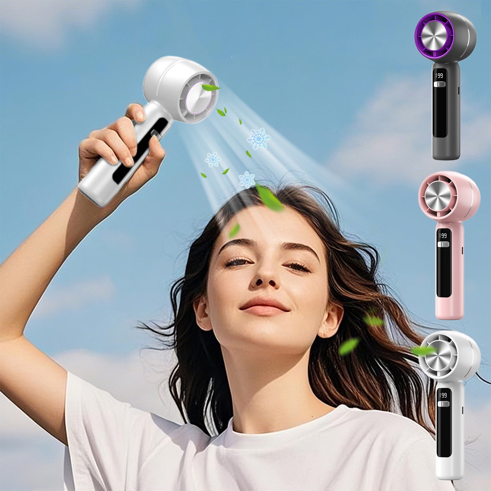 Usb Rechargeable Silent Air Fan,199 Speeds Vertical Blower,Mini Desktop ...