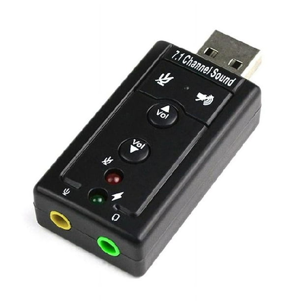 Usb Sound Cards Portable External Sound Card Virtual 7.1 Channel Stereo Headphone Audio Adapter ...