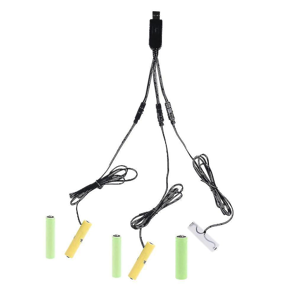 Usb To 2Aaa+Aa Battery Eliminator For Lantern Led Light Thermostat ...