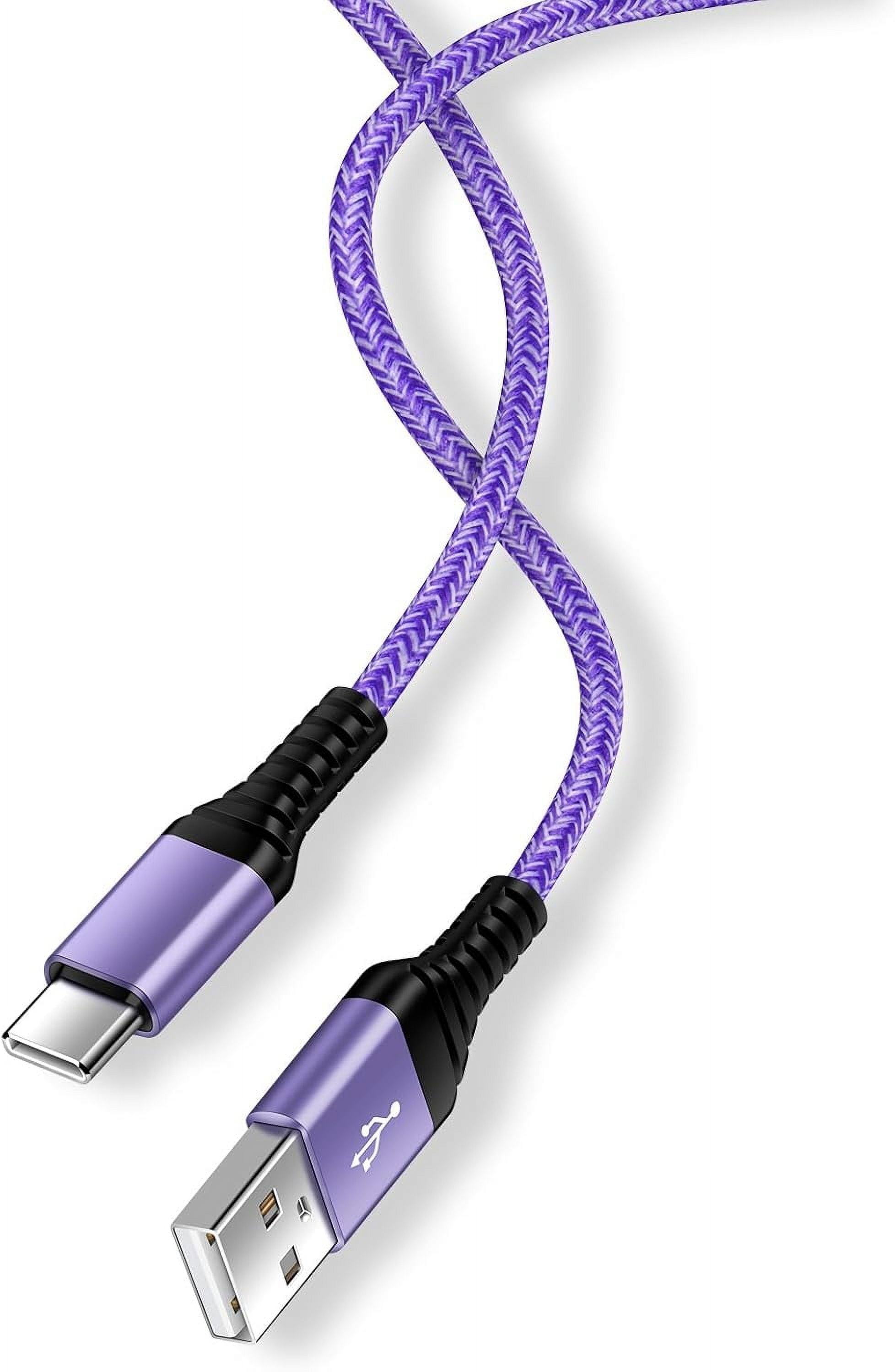 Usb Type C To A Cable Fast Charging, 10Ft Nylon Braided 3.1A Android ...