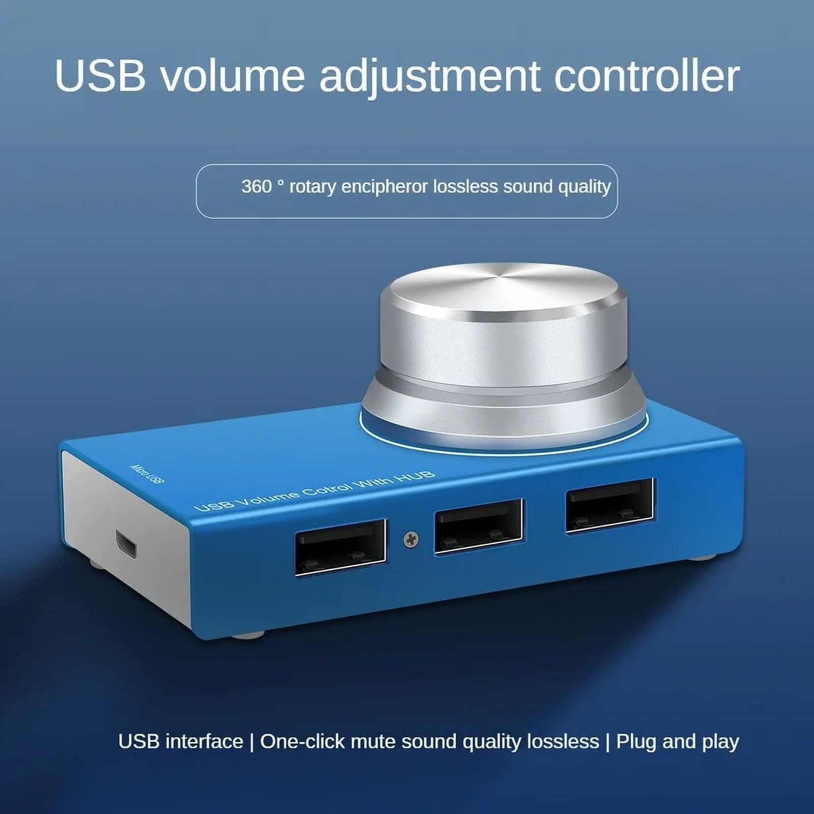 Usb Volume Control, Lossless Pc Computer Speaker O Volume Controller Knob, Adjuster Digital ...