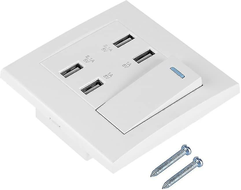Usb Wall Socket -4 Switch Control 5v 2.1a/1a 4100ma Wall Usb Power ...