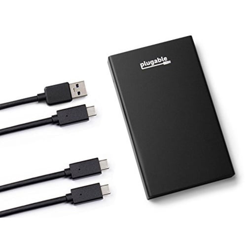 Plugable Drive Enclosure, USB 3.1 Type C Host Interface External, Black ...