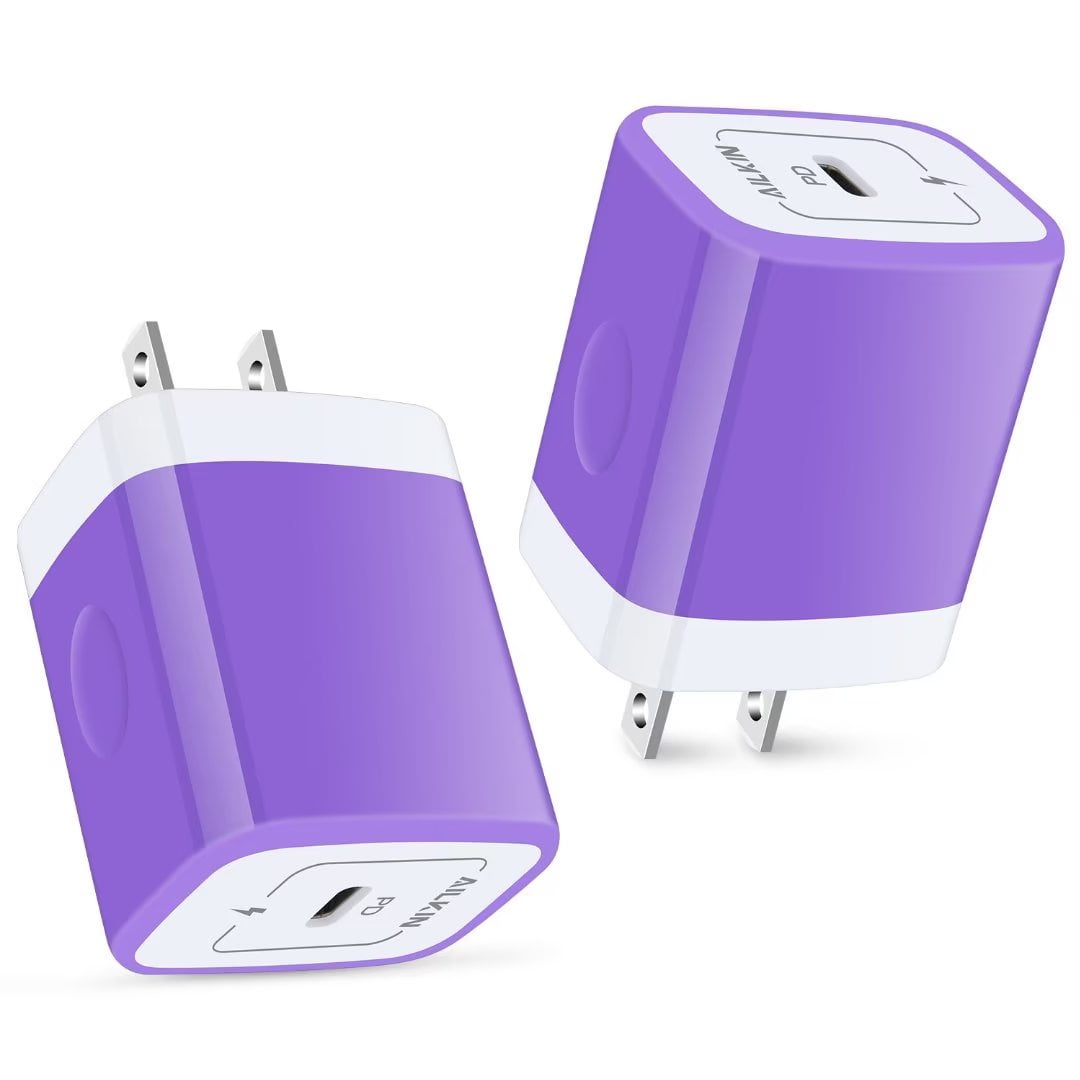 Usb c block,USB C Wall Charger Block,2PACK AILKIN PD 20W USB C Wall ...