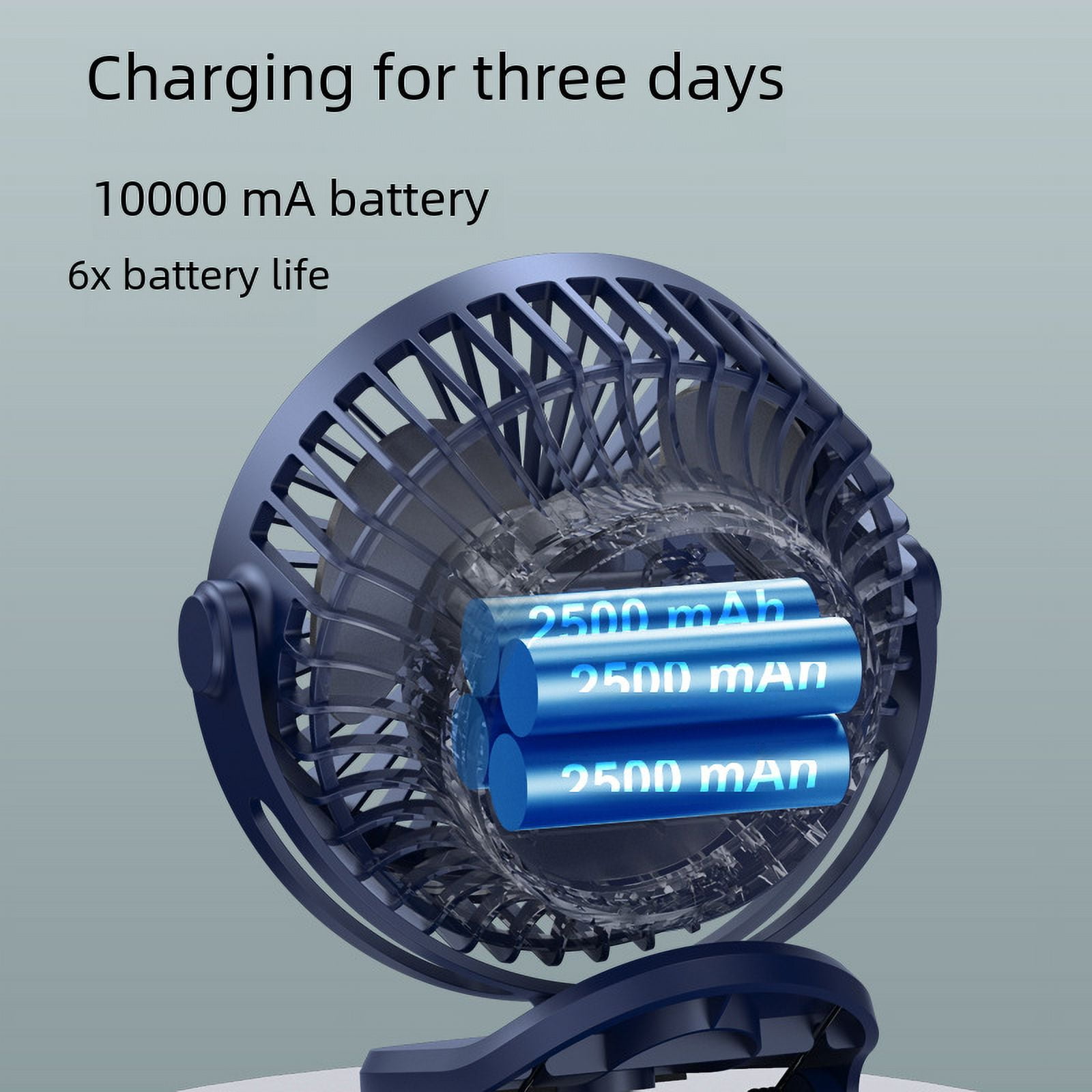 Usb clip fan mini fan portable charging long endurance office desktop ...