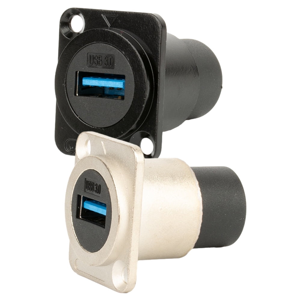 Usb3.0 Straight Fixed Panel Socket Metal Material Pass Through Bulkhead ...