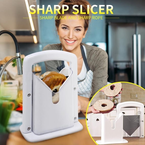 Usbinx Life Bagel Bread Slicing Guillotine Cutter Kitchen Bread Slicer ...