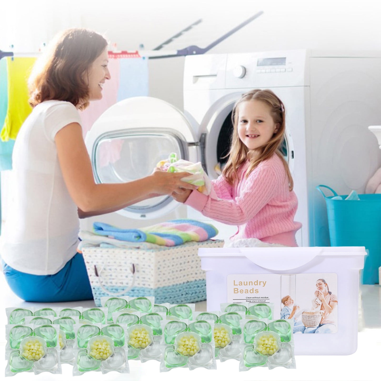 Usbinx Life Laundry Gel Pods 50 Pack Powerful Stain and Grease Remover ...