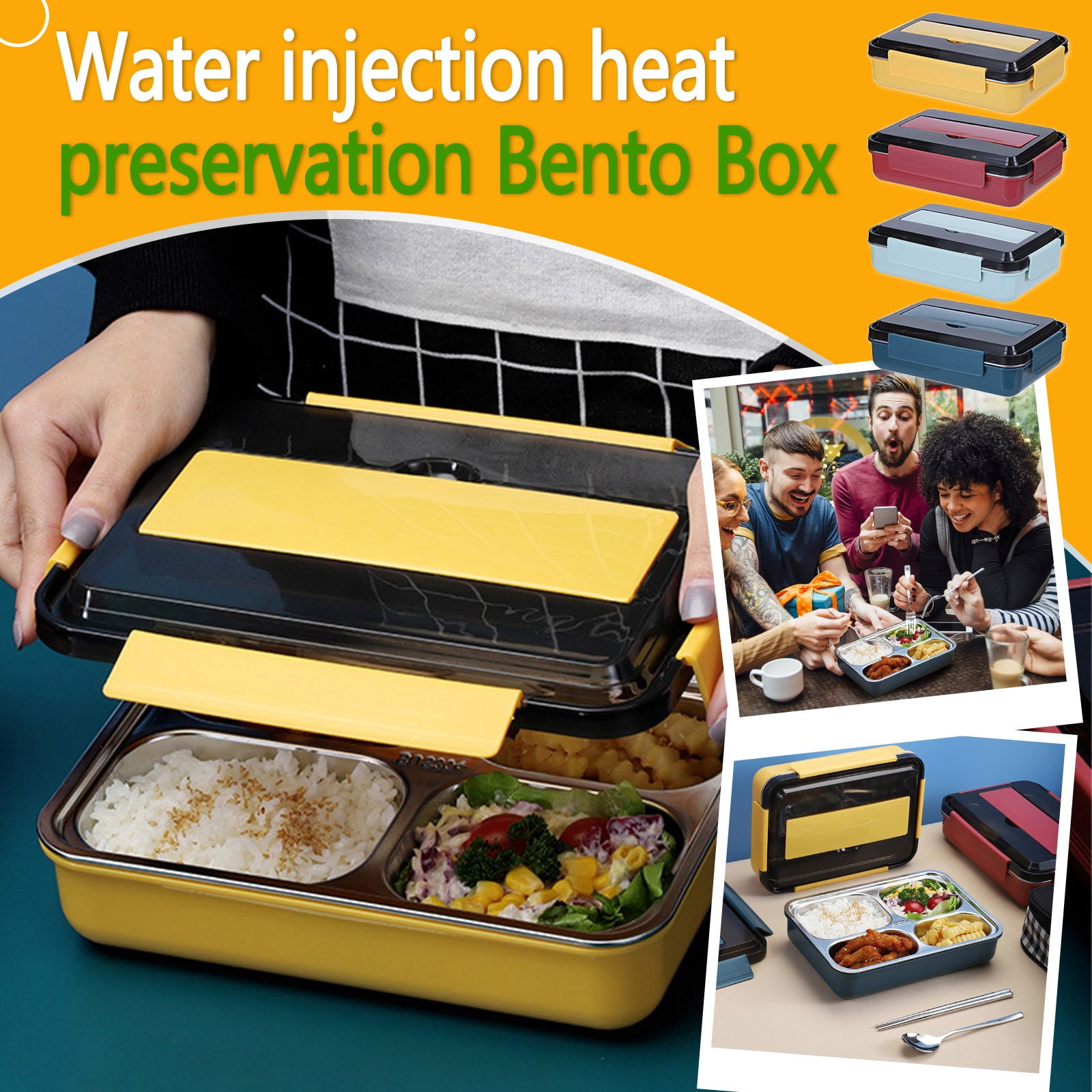 Usbinx Life Stainless Steel Insulated Lunch Box Large Capacity Thermal ...