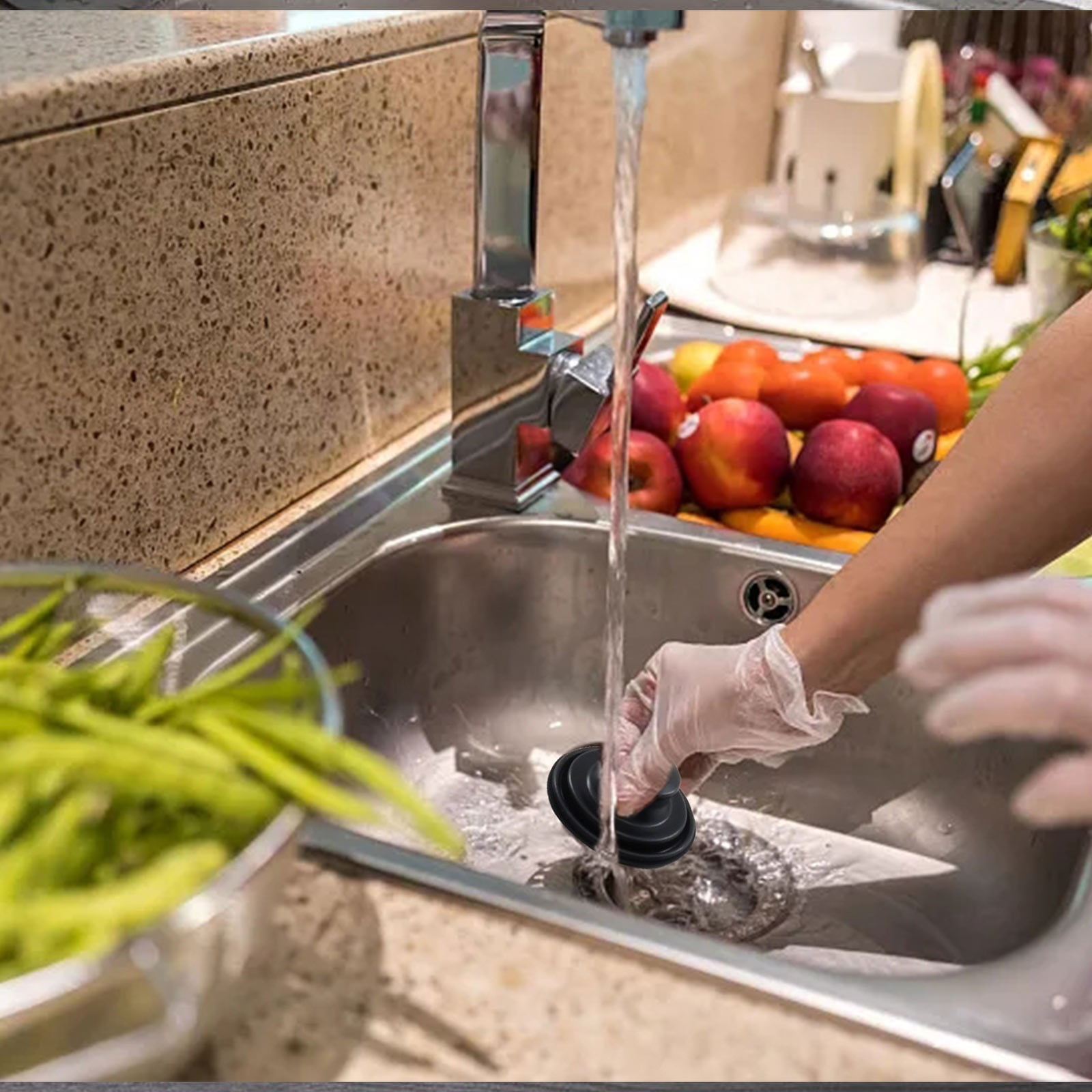 Usbinx Life Stainless Steel Sink Strainer Basket Waste Plug Kitchen ...