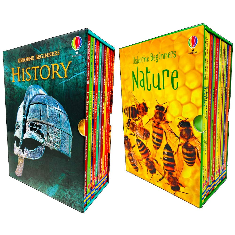 Usborne Beginners History & Nature 20 Books Collection Box Set ...