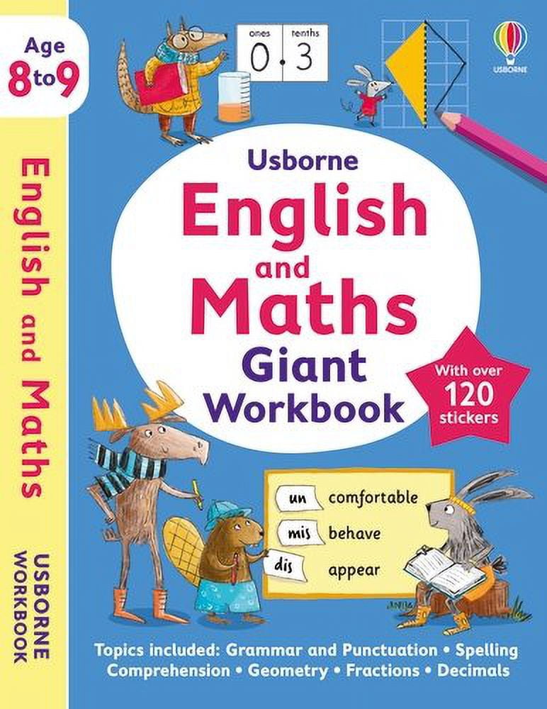 Usborne English and Maths Giant Workbook 8-9 - Walmart.com