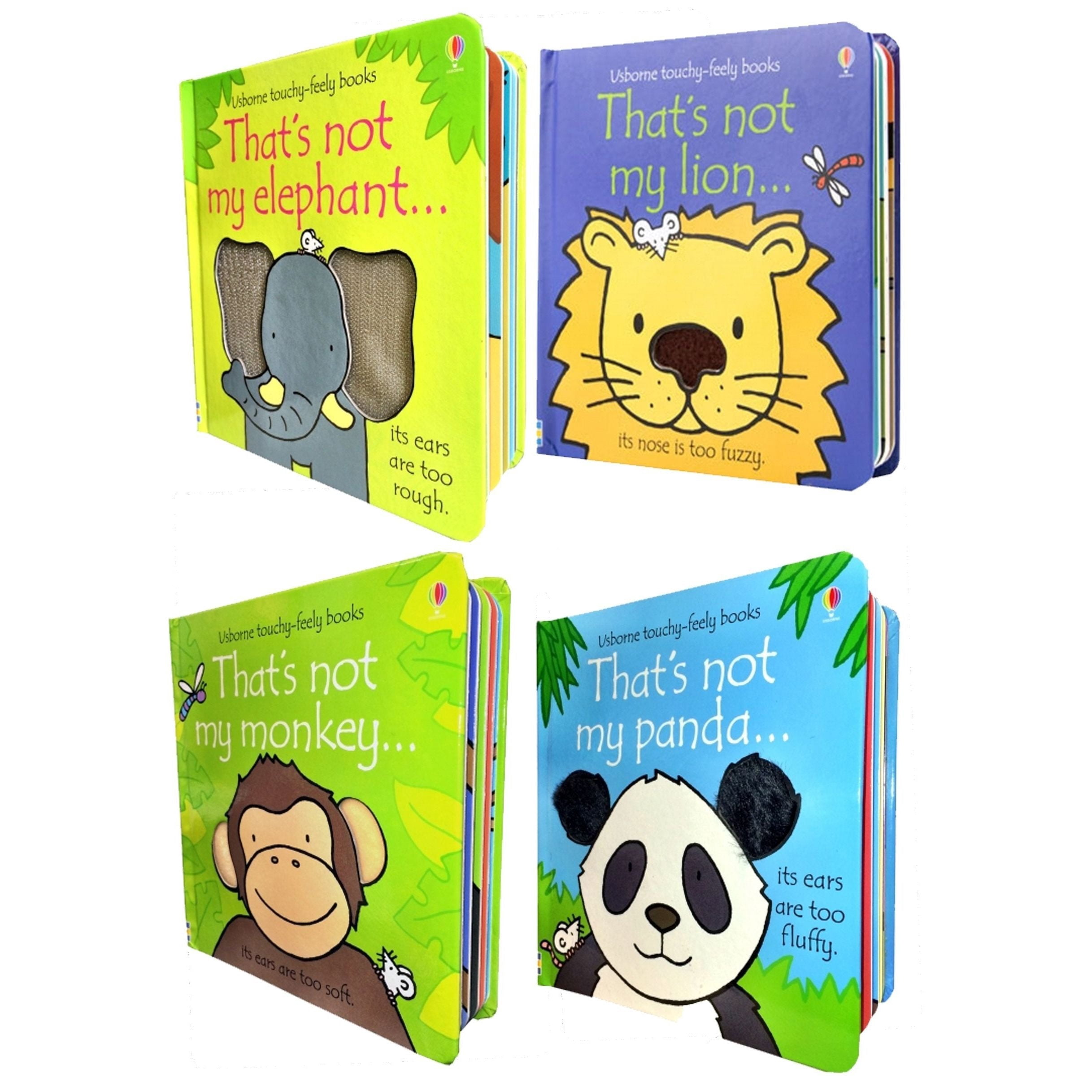 Usborne Thats Not My Animals Collection 4 Books Set ( Lion, Elephant ...