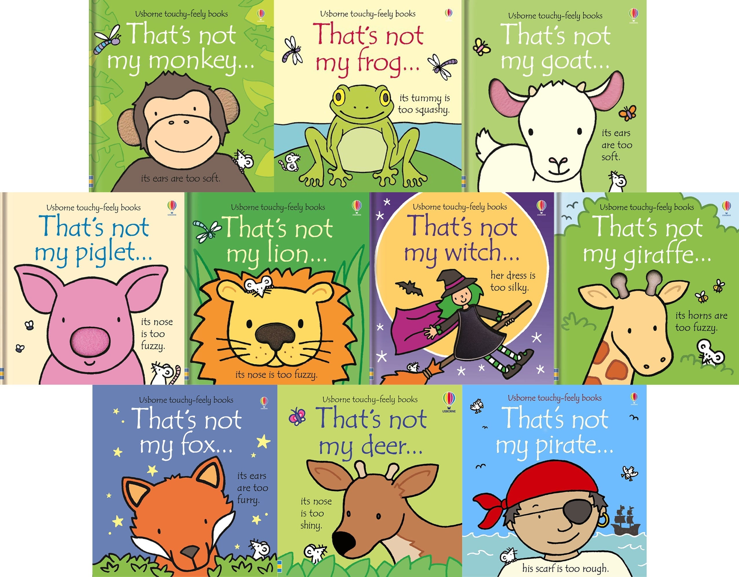 Thats not my.. Toddlers 12 Books Collection Set Fiona Watt Dinosaur, Lion - Walmart Business ...