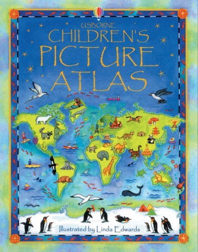 Pre-Owned Usborne Children's Picture Atlas. Illustrated by Linda ...
