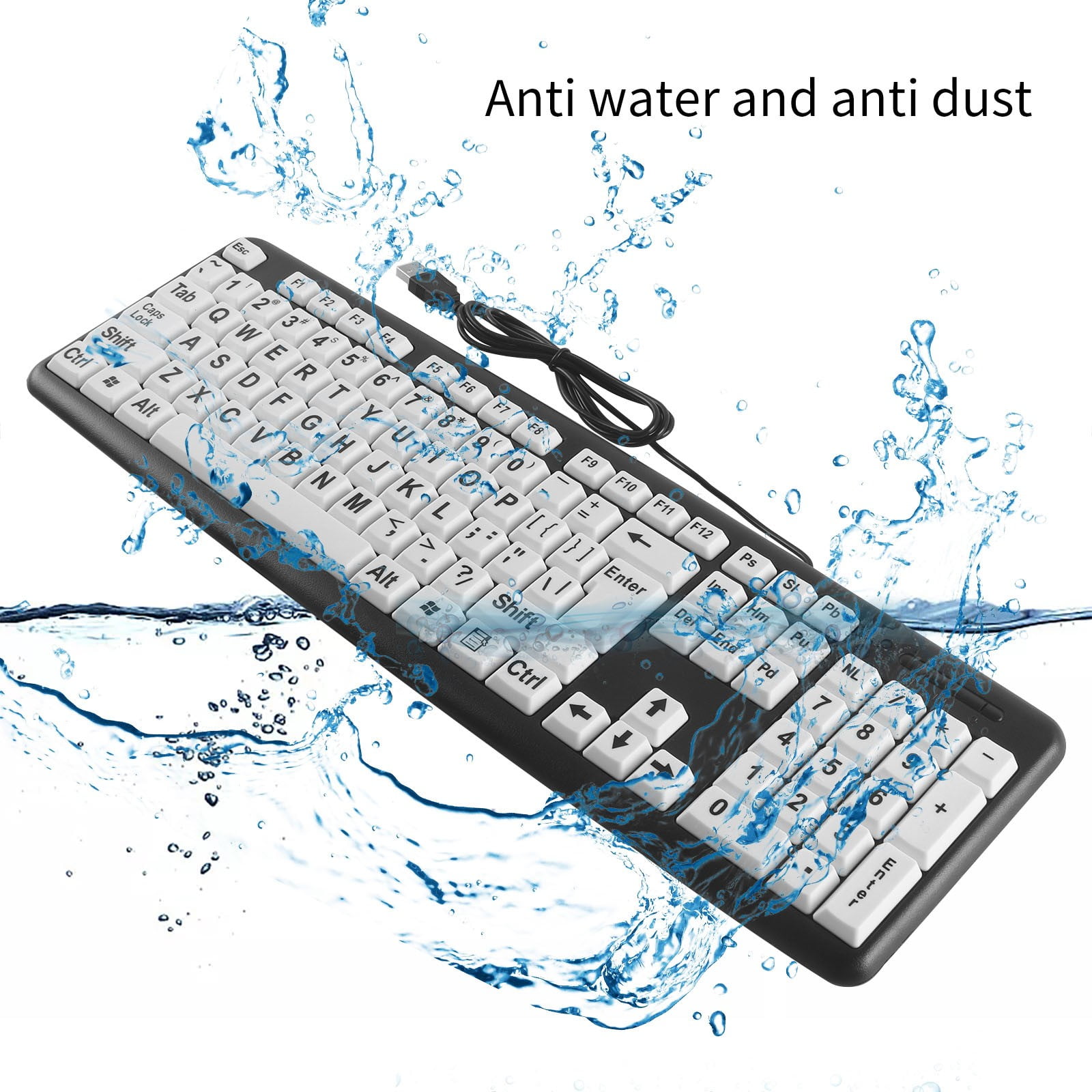 Uscallm 2Pcs Anti Myopia Large Print Keyboard, Large Print Keyboard For ...