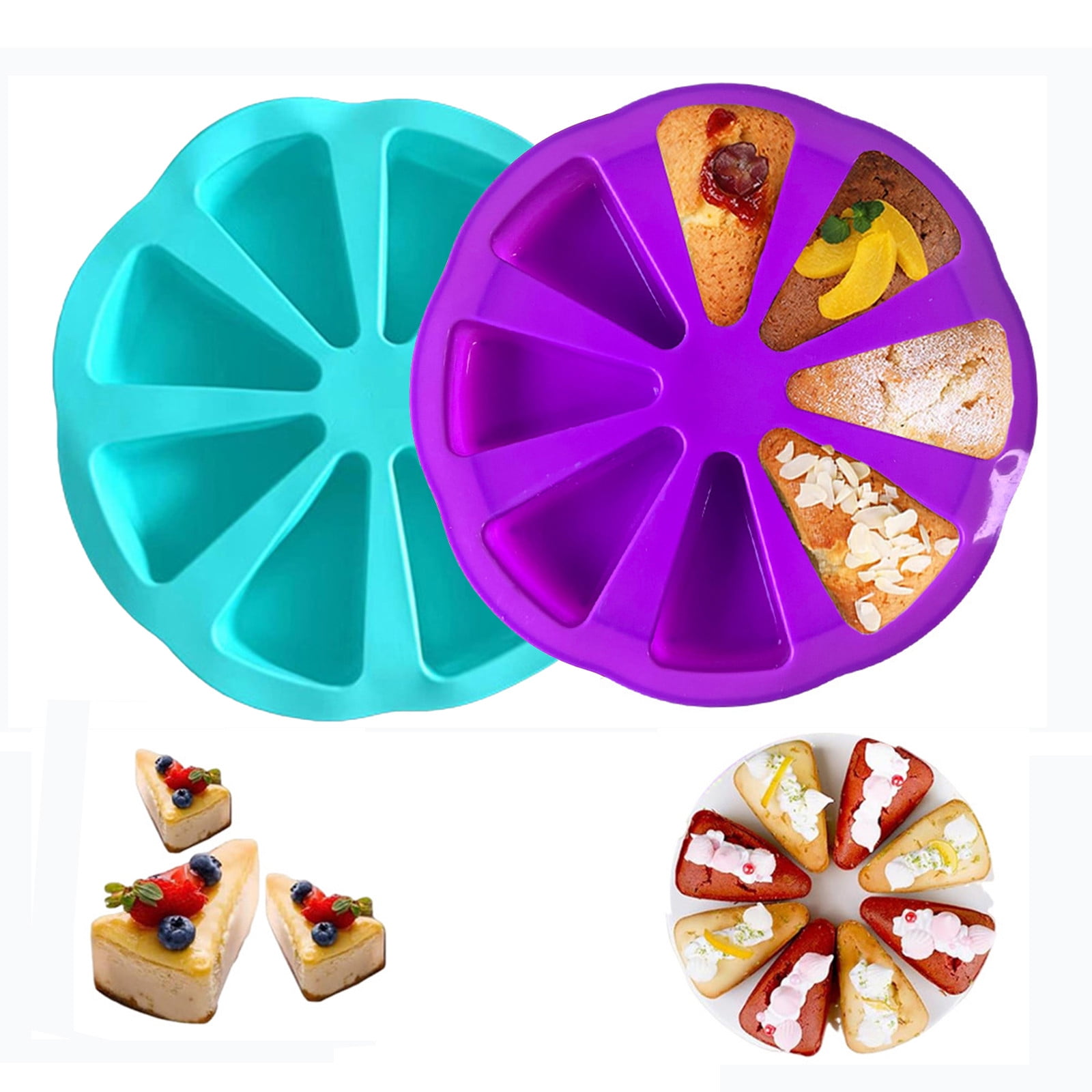Uscallm under $5 2Pcs 8 Hole Circular Cake Mould, 8 Cavity Circular ...