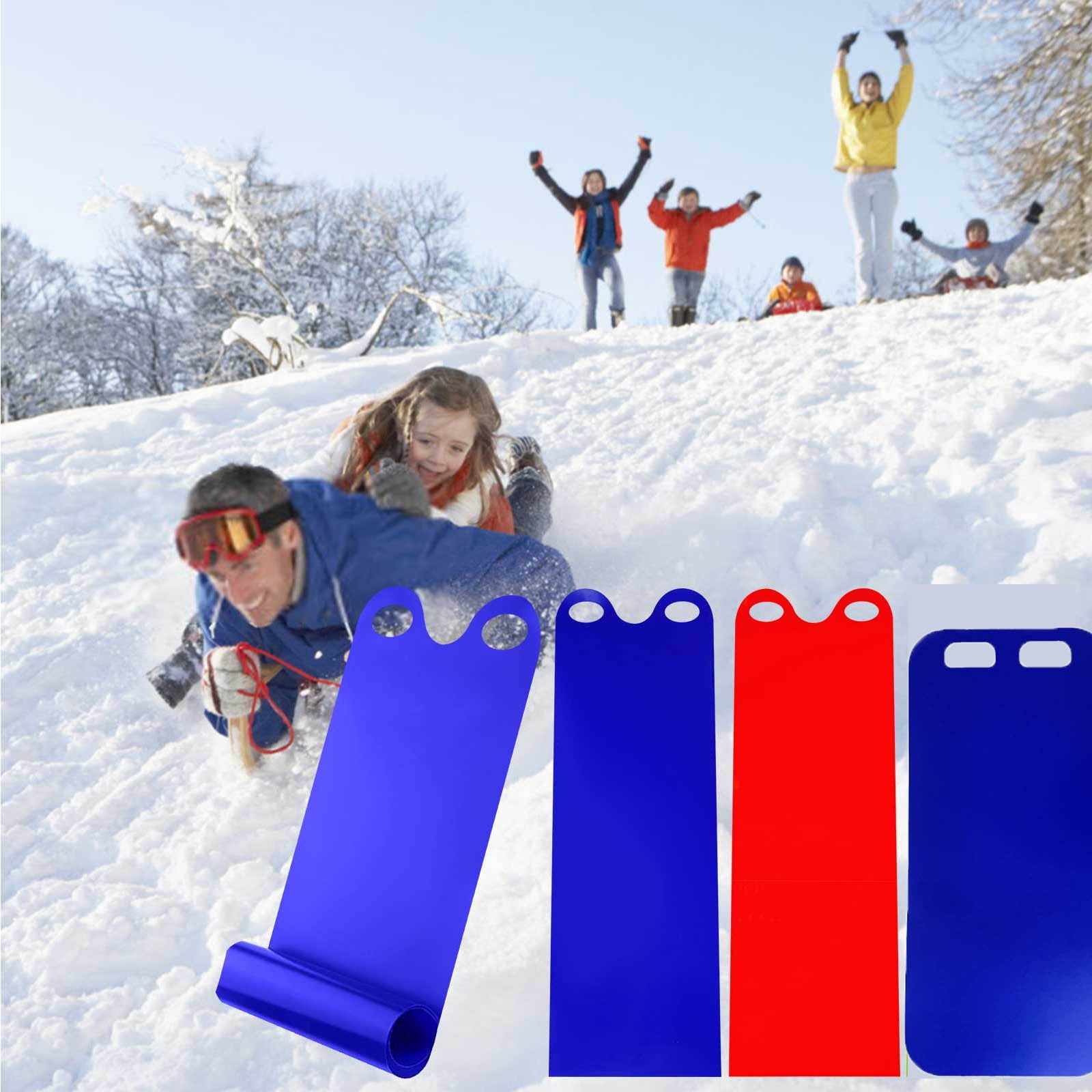 Uscallm under $5 3Pcs Snow Sled, Roll Up Plastic Snow Sled ...