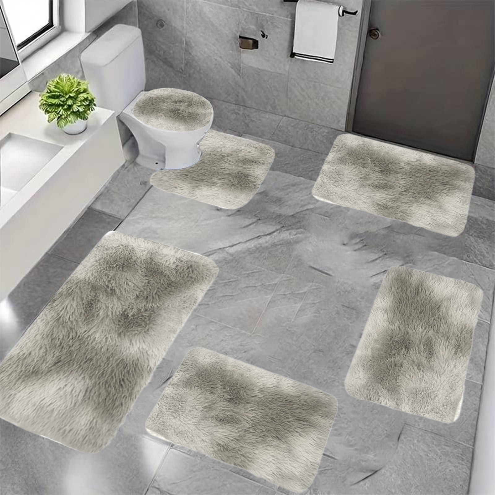 Uscallm under $5 Mixed Color Bath Mats, Whole Room Tie Dye Bath Mats 6 ...